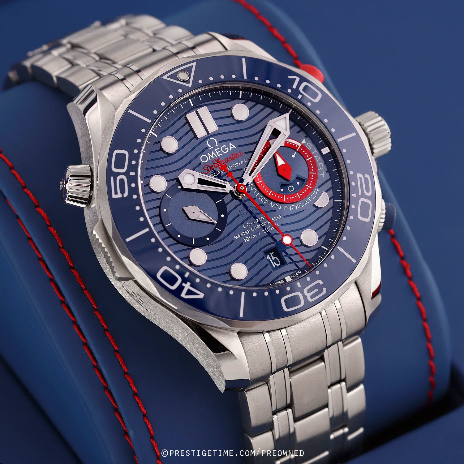 Pre-owned Omega AMERICA’S CUP Seamaster 300m Chronograph 44mm 210.30.44 ...