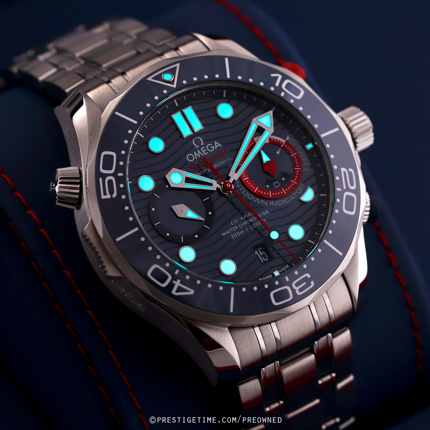 Pre-owned Omega AMERICA’S CUP Seamaster 300m Chronograph 44mm 210.30.44 ...