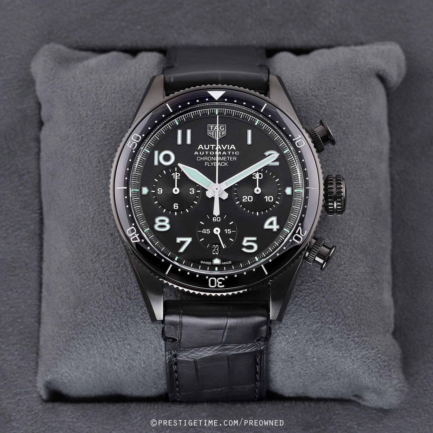 Pre-owned Tag Heuer Autavia Chronometer Flyback 42mm cbe511c.fc8280