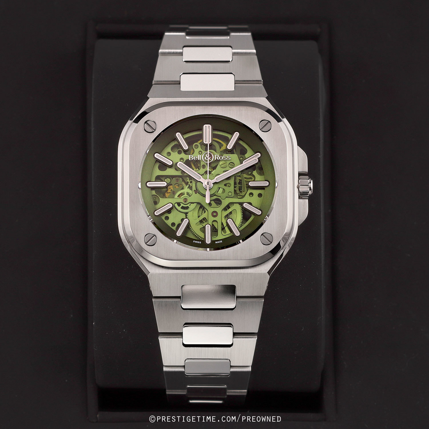 Pre-owned Bell & Ross BR 05 Skeleton Green 40mm LIMITED EDITION BR05A ...