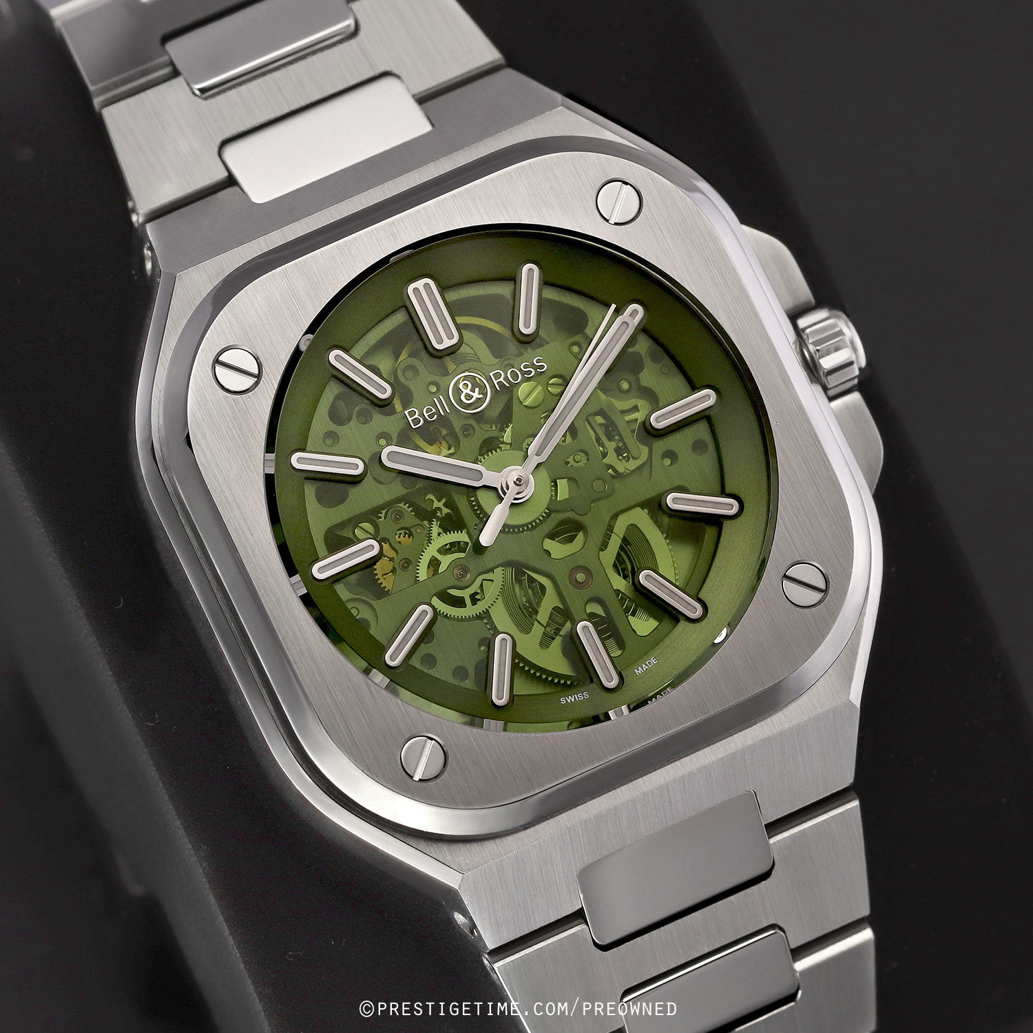 Pre-owned Bell & Ross BR 05 Skeleton Green 40mm LIMITED EDITION BR05A ...