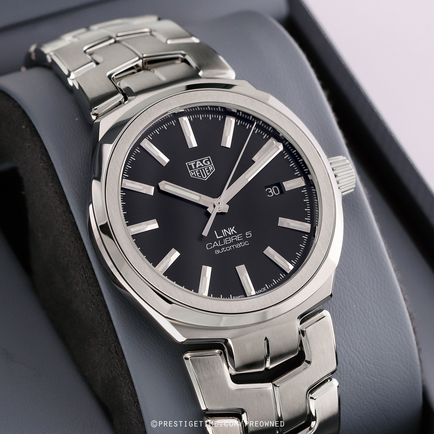 Pre-owned Tag Heuer Link Automatic 41mm wbc2110.ba0603