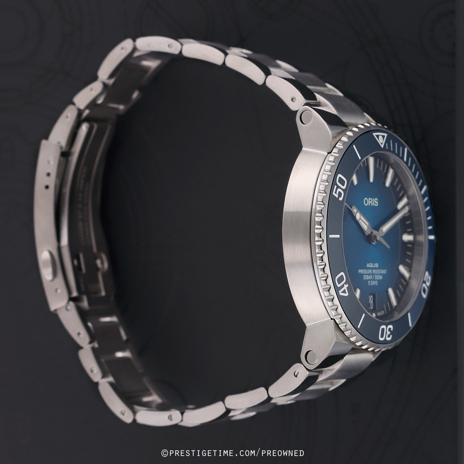 Pre-owned Oris Aquis Date Calibre 400 43.5mm 01 400 7763 4135-07 8 24 09PEB