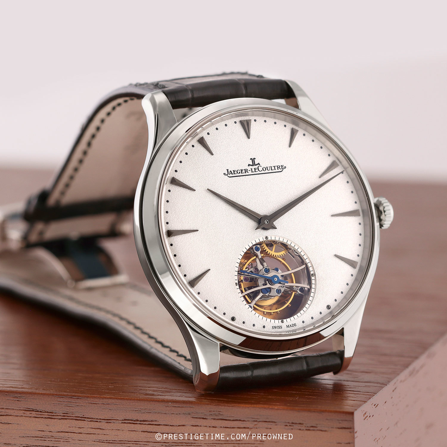 Pre-owned Jaeger LeCoultre Master Ultra Thin Tourbillon 40mm 1323420