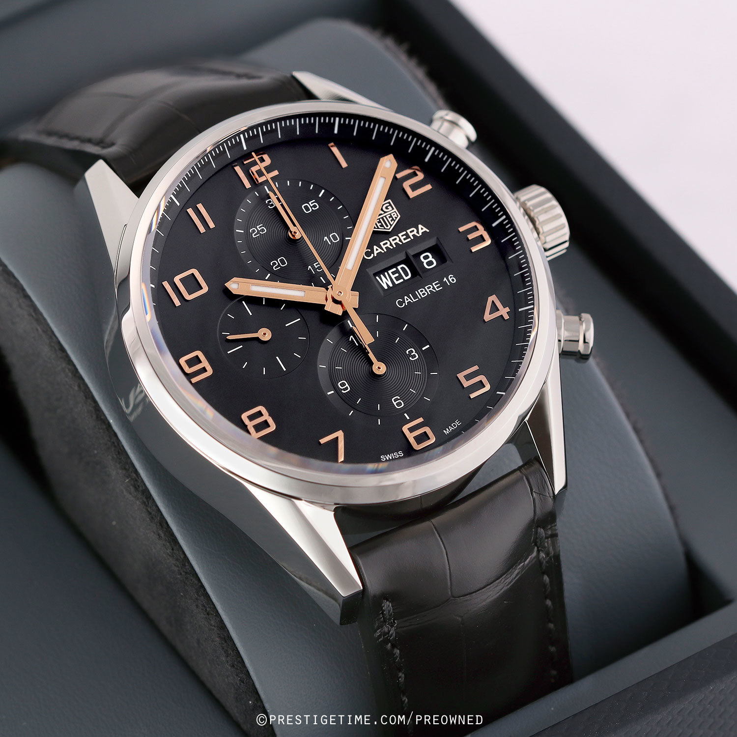 Pre-owned Tag Heuer Carrera Calibre 16 Chronograph 44mm cv2a1ab.fc6379