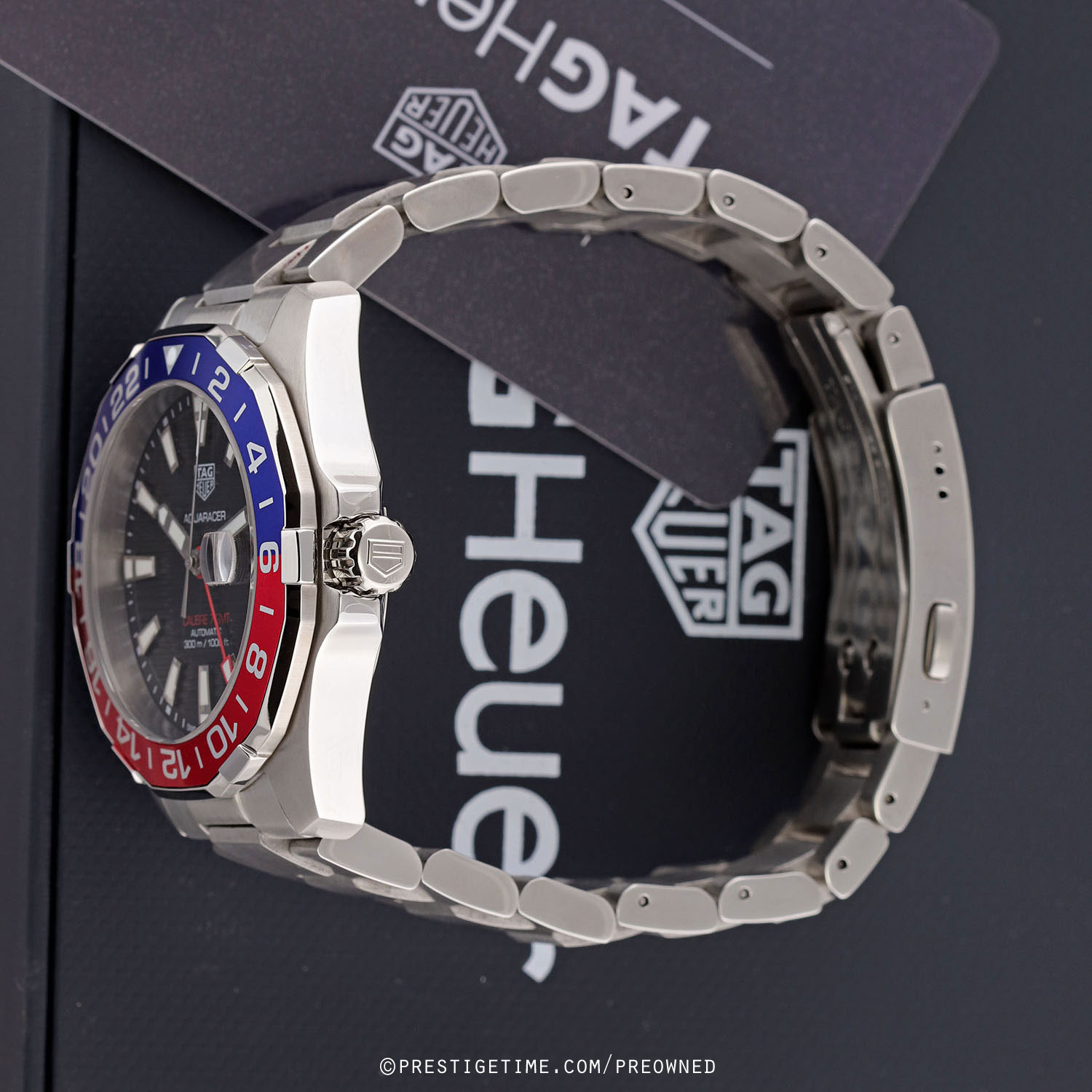 Pre-owned Tag Heuer Aquaracer Automatic GMT 43mm way201f.ba0927