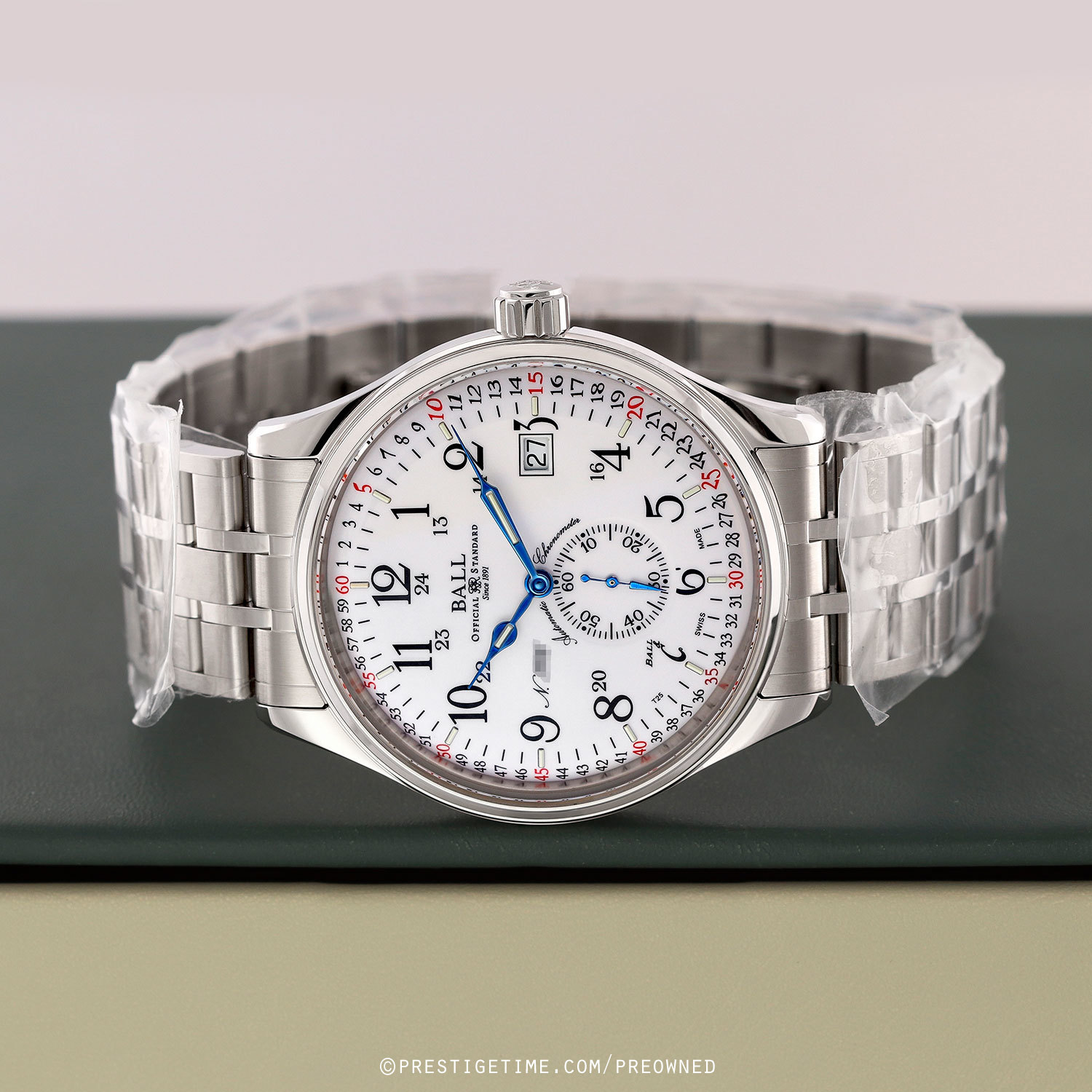 Pre-owned Ball Watch Trainmaster Railroad Standard 130 Years 40mm ...