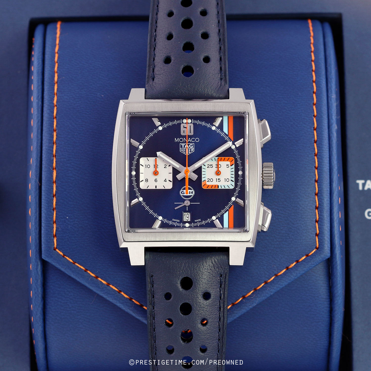 Pre-owned Tag Heuer Monaco GULF Calibre Heuer 02 cbl2115.fc6494