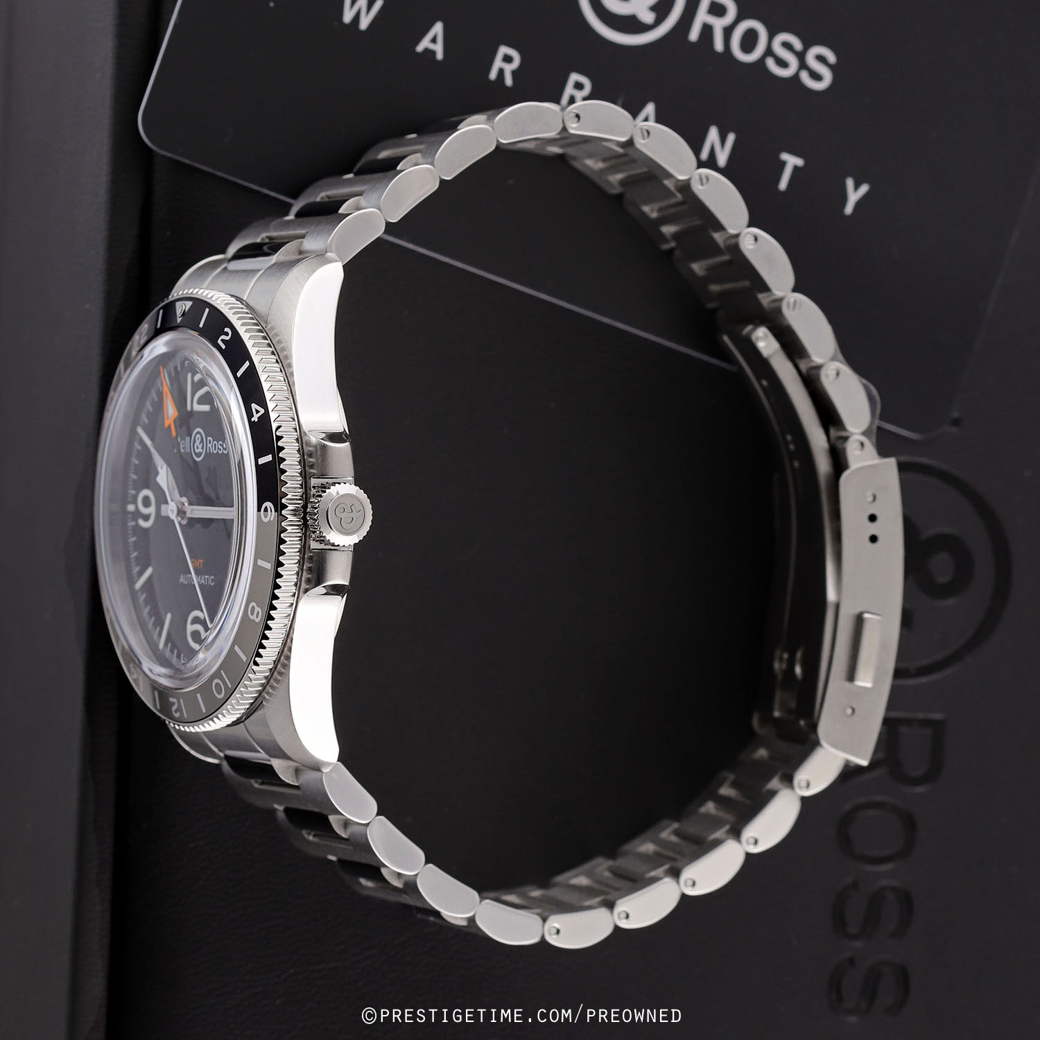 Pre-owned Bell & Ross BR V2-93 GMT 41mm BRV293-BL-ST/SST