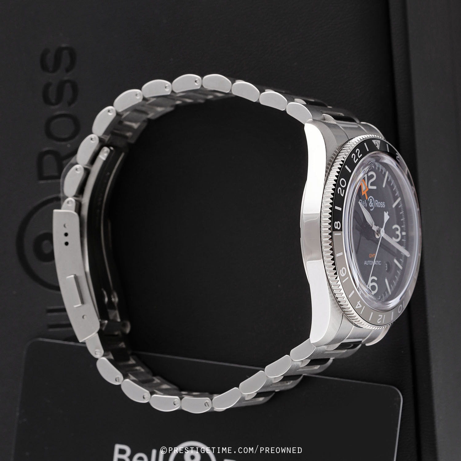 Pre-owned Bell & Ross BR V2-93 GMT 41mm BRV293-BL-ST/SST