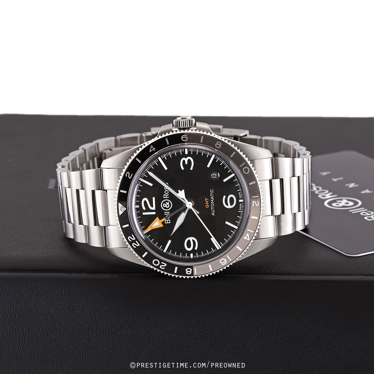 Pre-owned Bell & Ross BR V2-93 GMT 41mm BRV293-BL-ST/SST