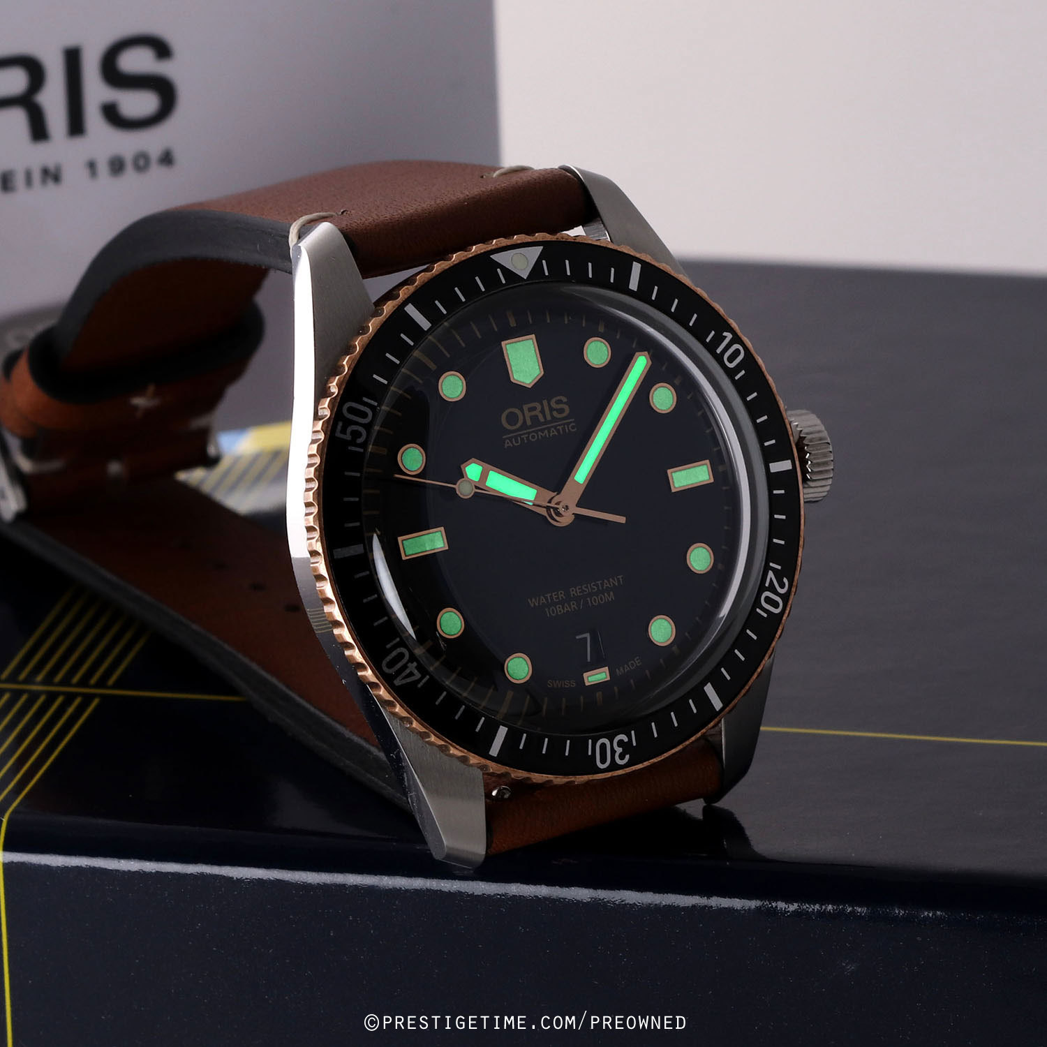 Pre-owned Oris Divers Sixty-Five 40mm 01 733 7707 4354-07 5 20 45