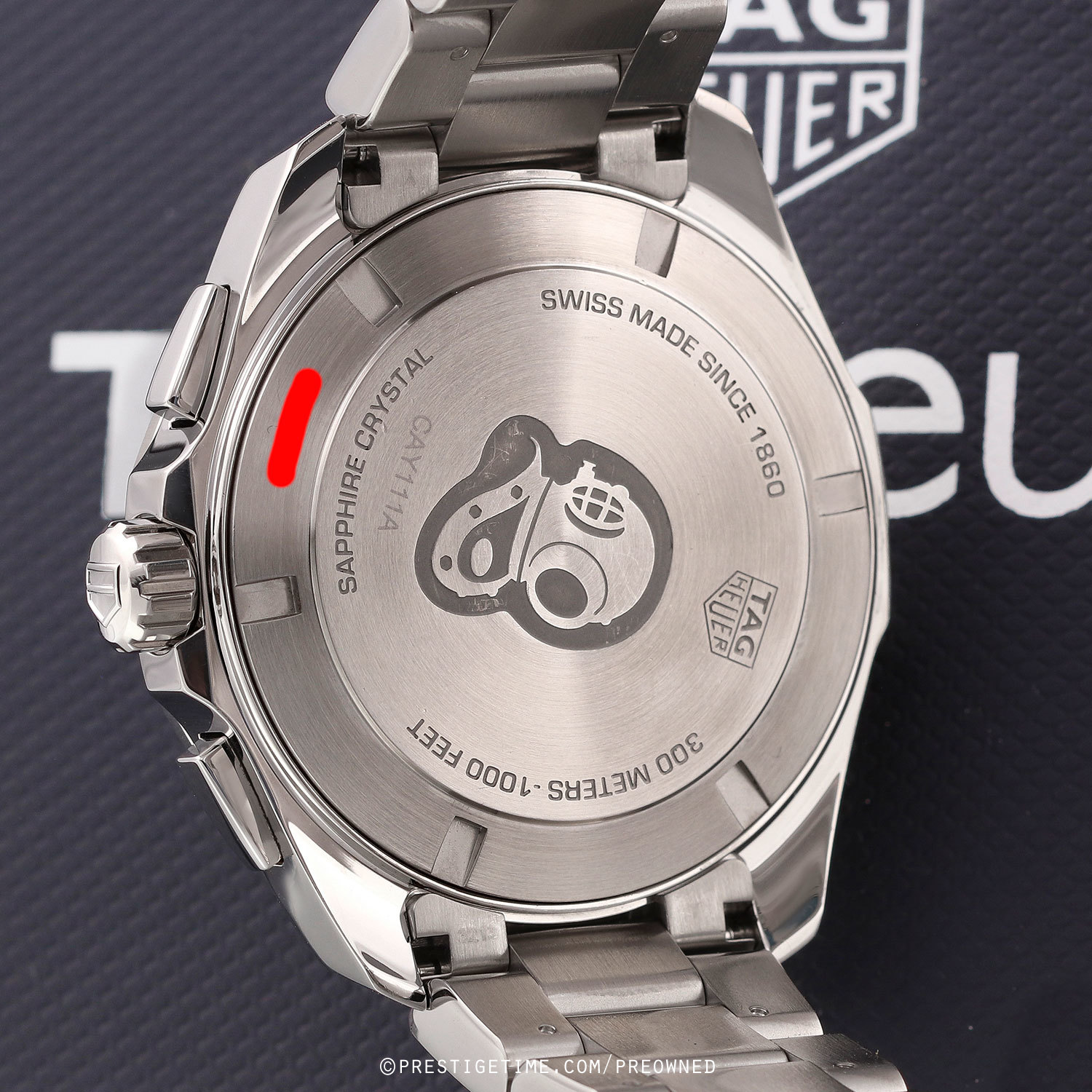 Pre-owned Tag Heuer Aquaracer Quartz Chronograph 43mm cay111a.ba0927