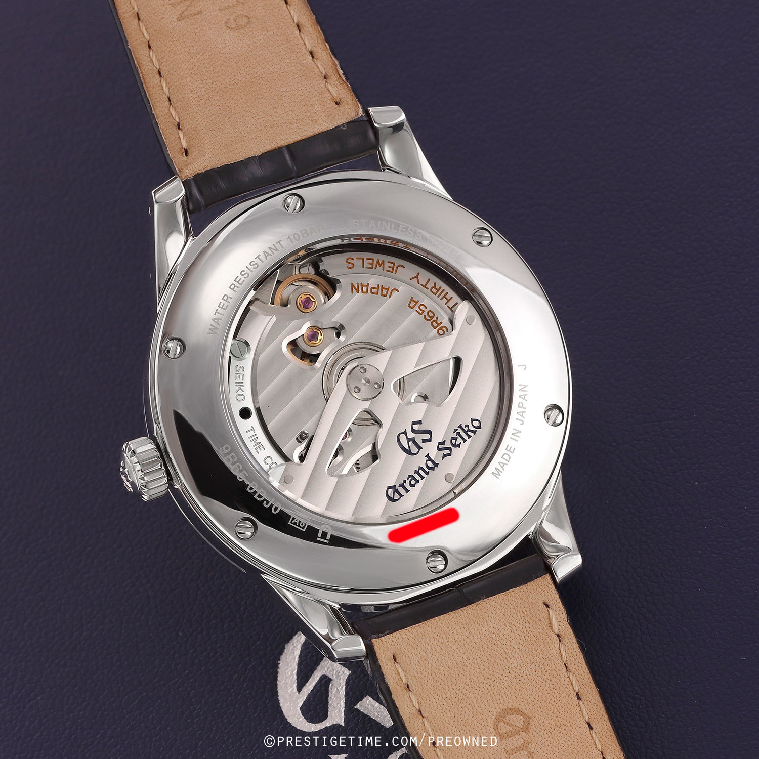 Pre-owned Grand Seiko Heritage Spring Drive 41mm Blue Snowflake sbga407