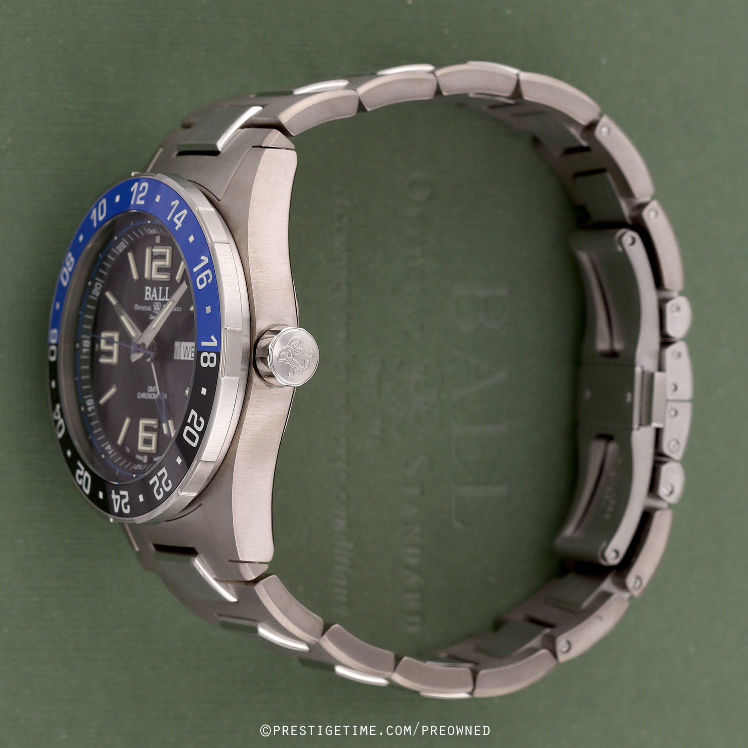 Pre-owned Ball Watch Roadmaster Marine GMT 40mm DG3030B-S1CJ-BK