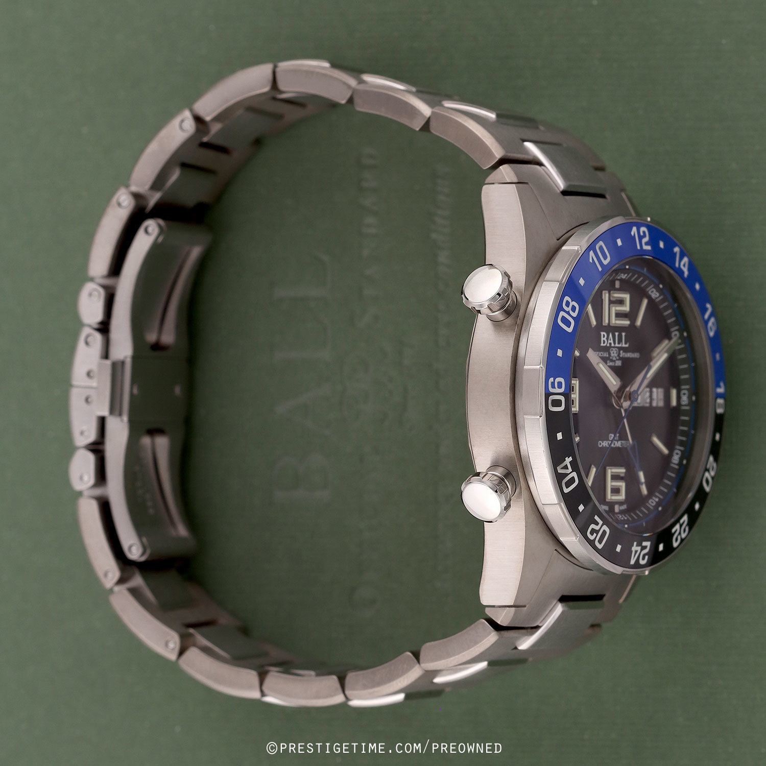 Pre-owned Ball Watch Roadmaster Marine GMT 40mm DG3030B-S1CJ-BK