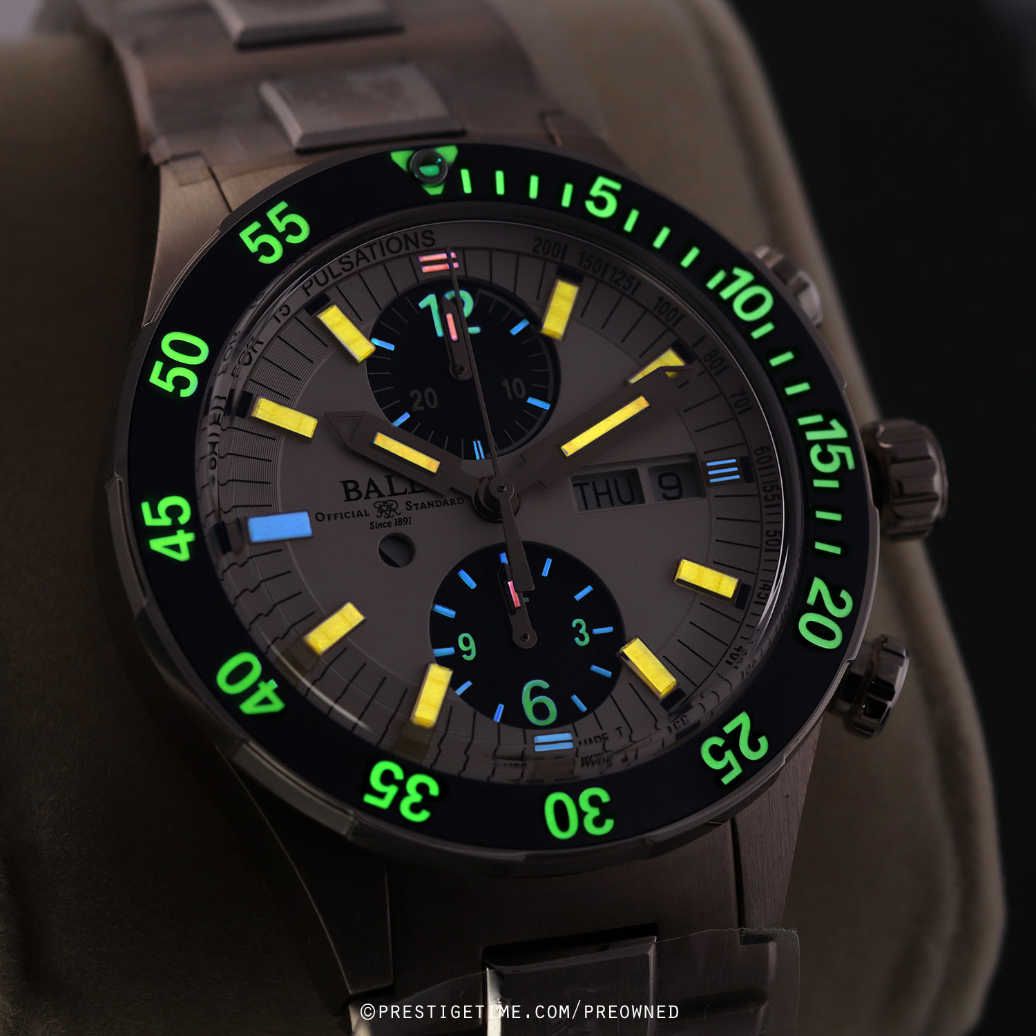 Pre-owned Ball Watch Roadmaster Rescue Chronograph 41mm DC3030C-S1-WH