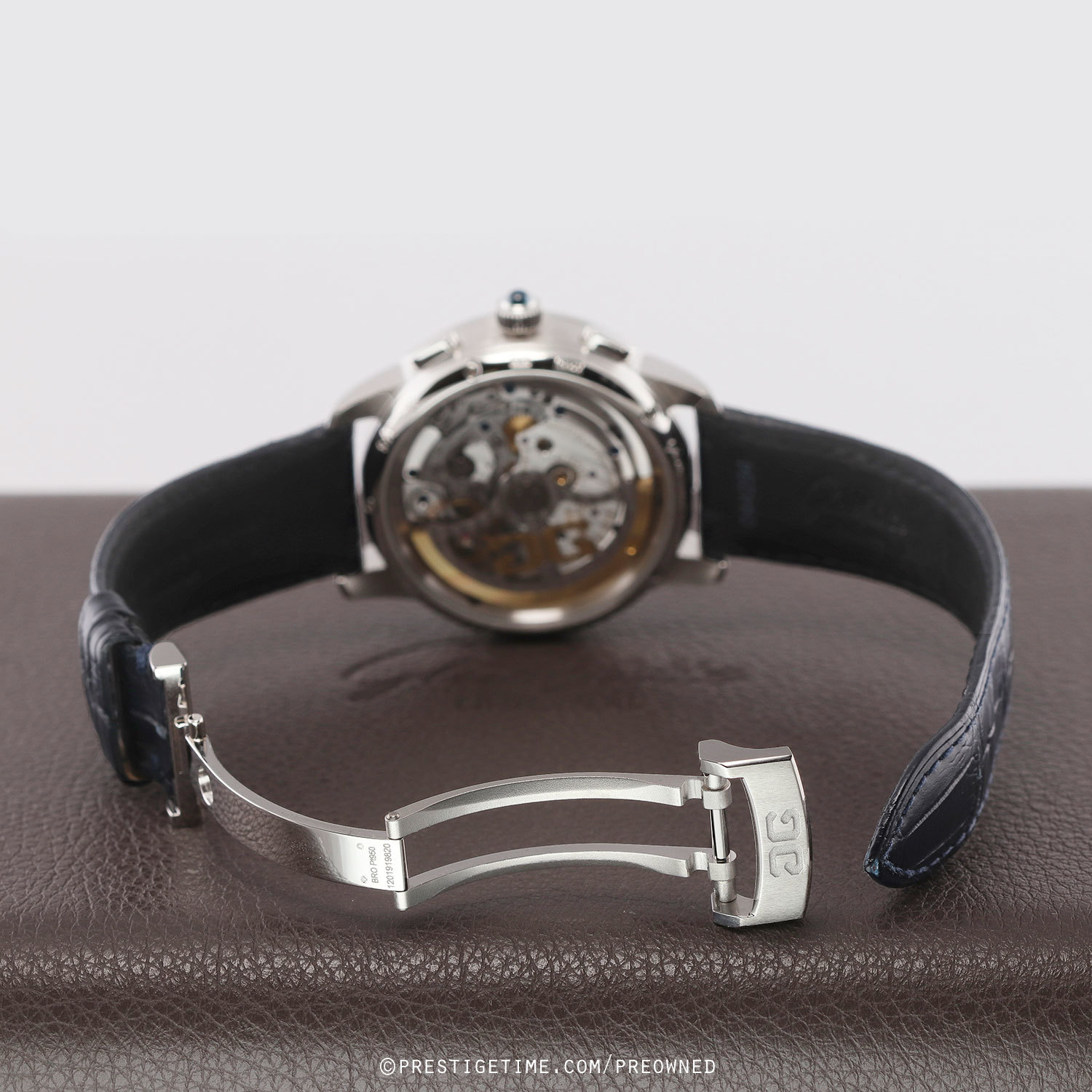 Pre-owned Glashutte Original Platinum Senator Chronograph Panorama Date ...