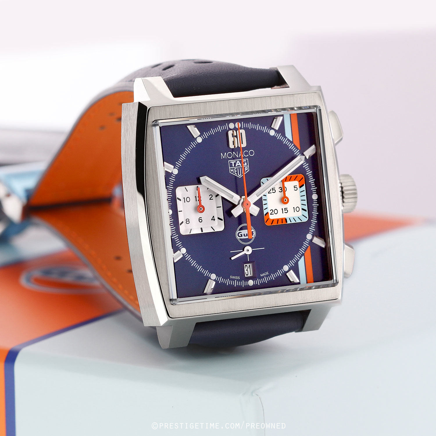 Pre-owned Tag Heuer Monaco GULF Calibre Heuer 02 cbl2115.fc6494