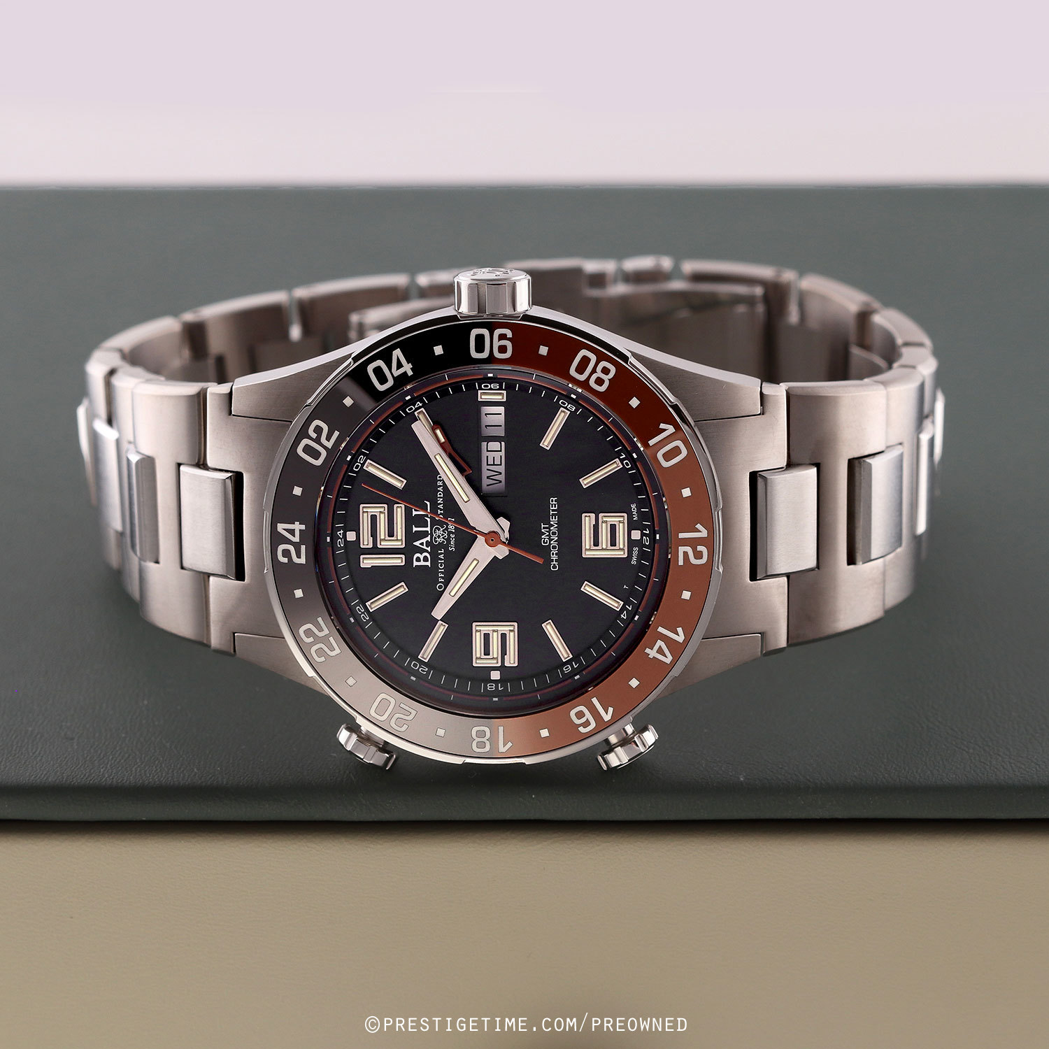 Pre-owned Ball Watch Roadmaster Marine GMT 40mm DG3030B-S3C-BK