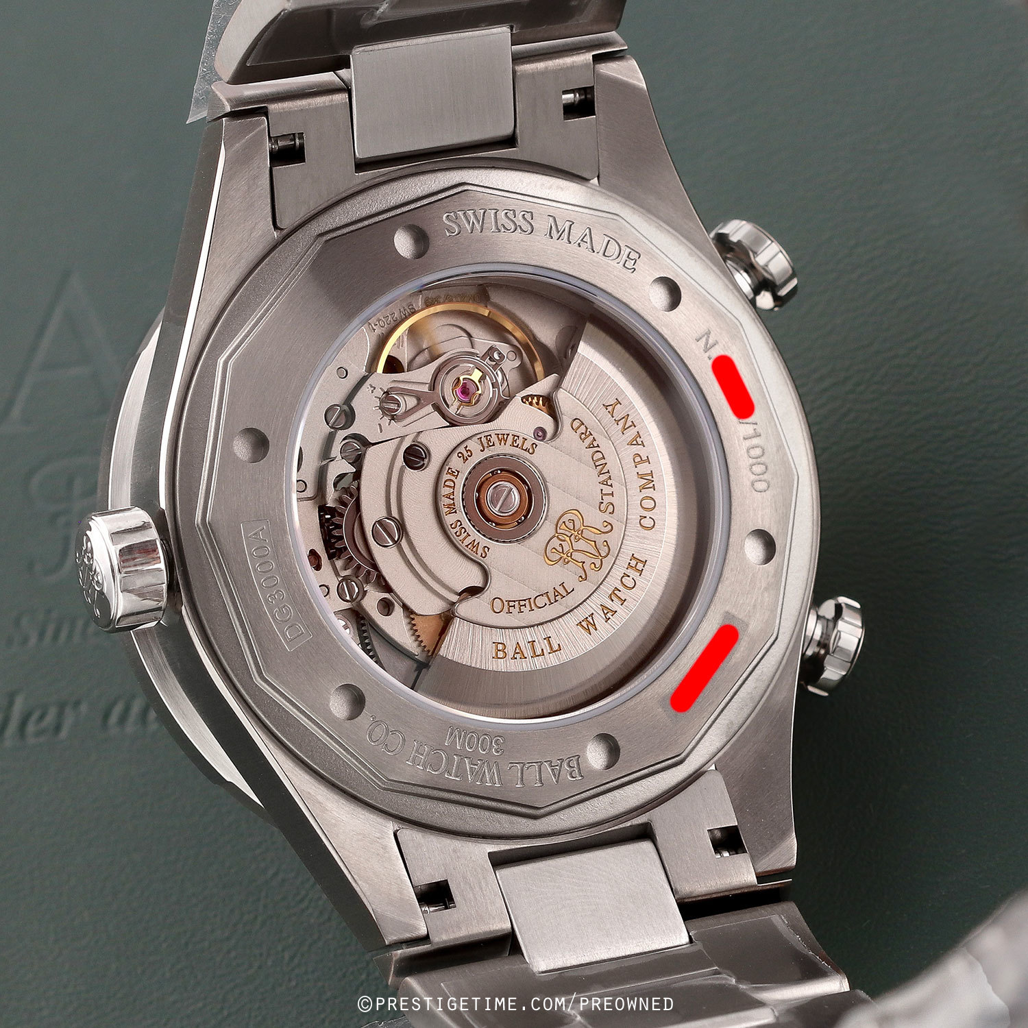 Pre-owned Ball Watch Roadmaster Marine GMT 40mm DG3000A-S1CJ-BK