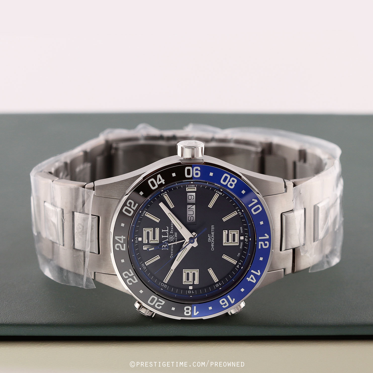 Pre-owned Ball Watch Roadmaster Marine GMT 40mm DG3000A-S1CJ-BK