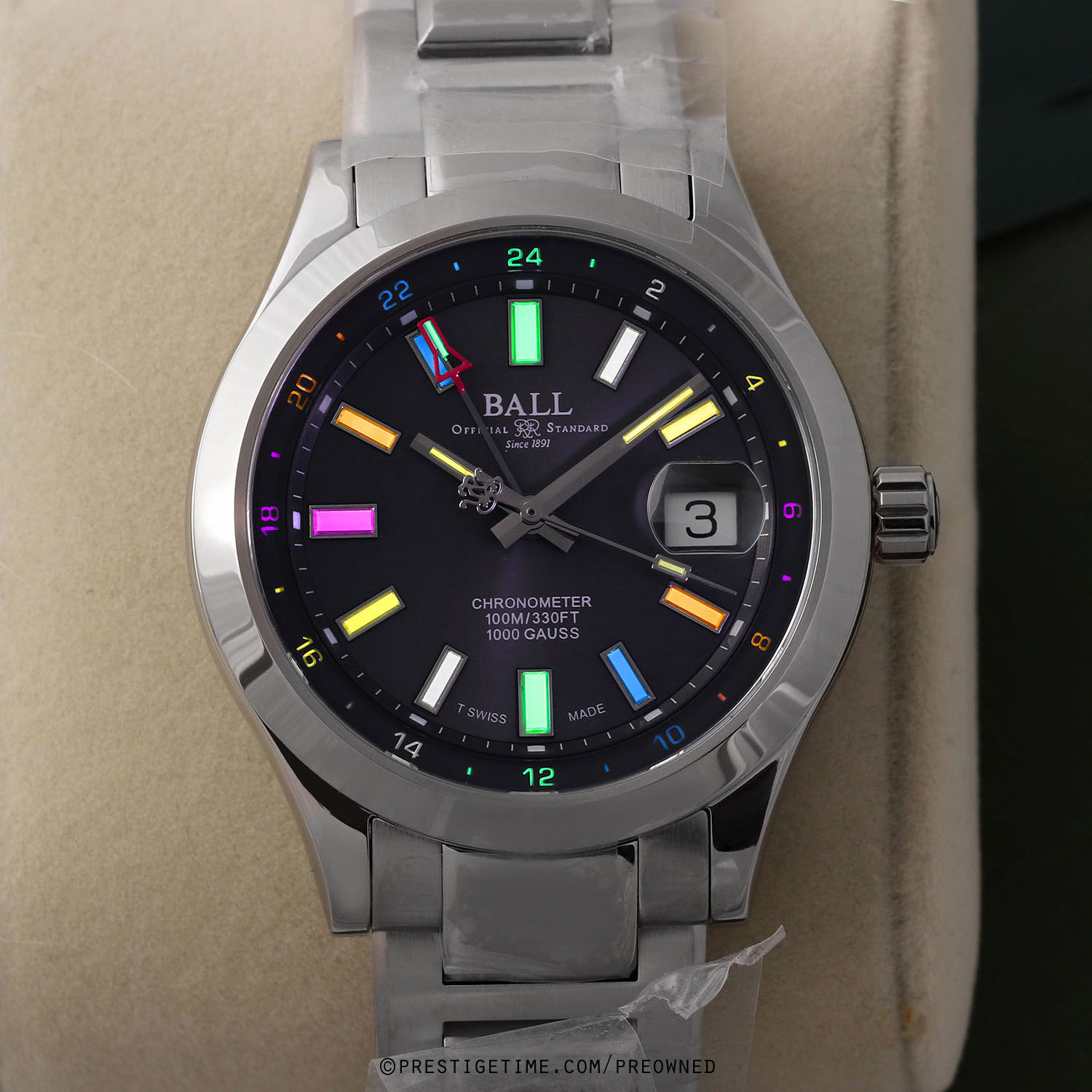 Pre-owned Ball Watch Engineer III Endurance 1917 GMT RAINBOW 41mm ...
