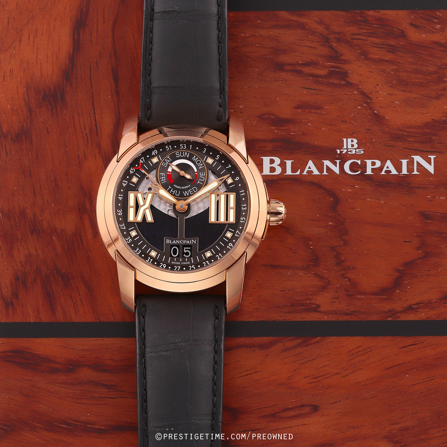 Pre-owned Blancpain L-Evolution Semainier Grande Date 8 Jours 8837-3630-53b