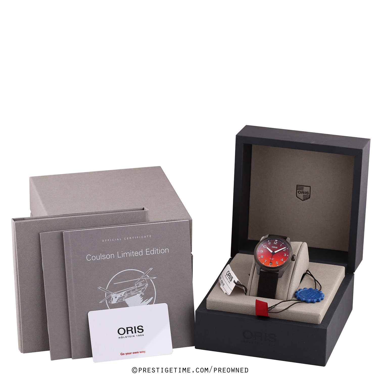 Pre-owned Oris LIMITED EDITION Coulson Big Crown ProPilot 41mm 01 400 7784 8786-Set