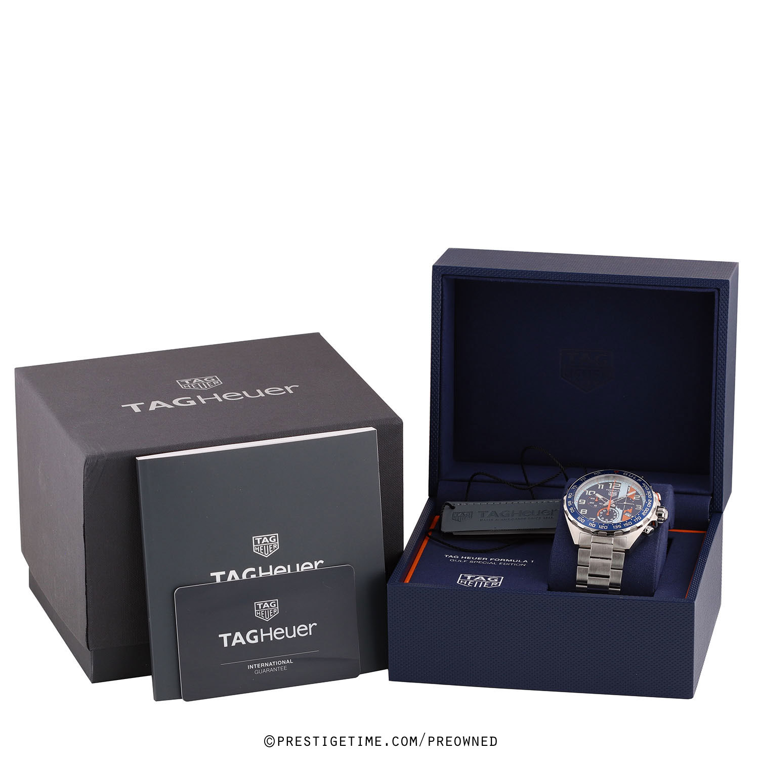 Pre-owned Tag Heuer Formula 1 GULF Quartz Chronograph 43mm caz101at.ba0842