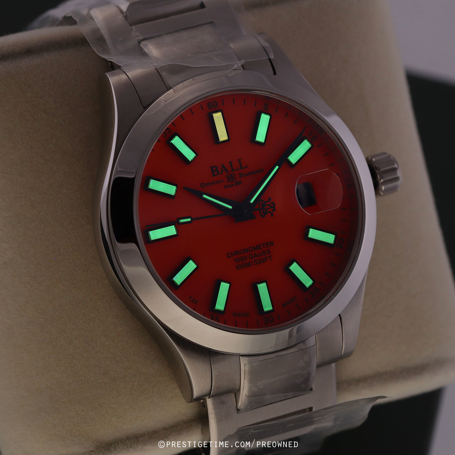 Pre-owned Ball Watch Engineer III Marvelight Chronometer 40mm NM9026C ...