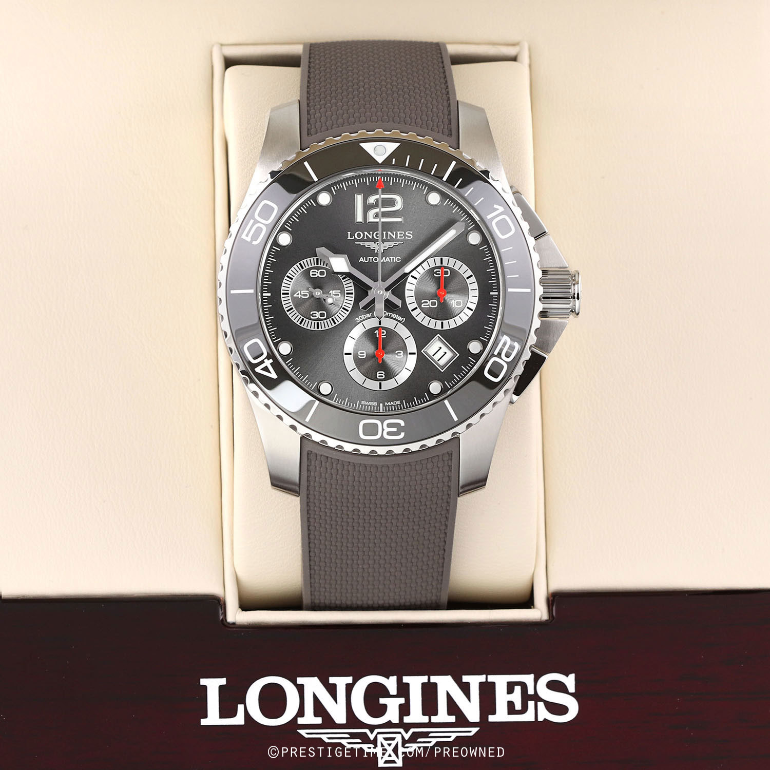 Pre-owned Longines HydroConquest Automatic Chronograph 43mm L3.883.4.76.9
