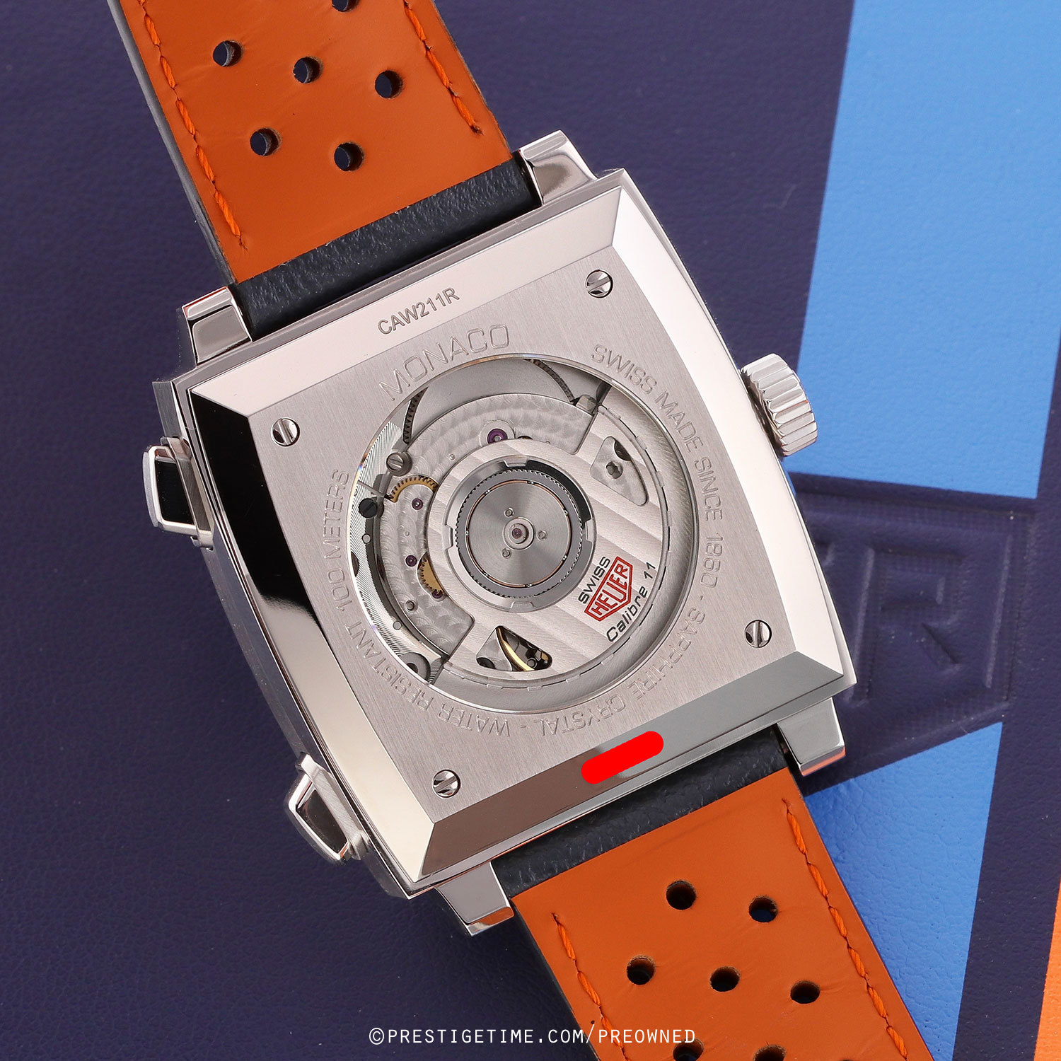Pre-owned Tag Heuer Monaco Chronograph GULF caw211r.fc6401