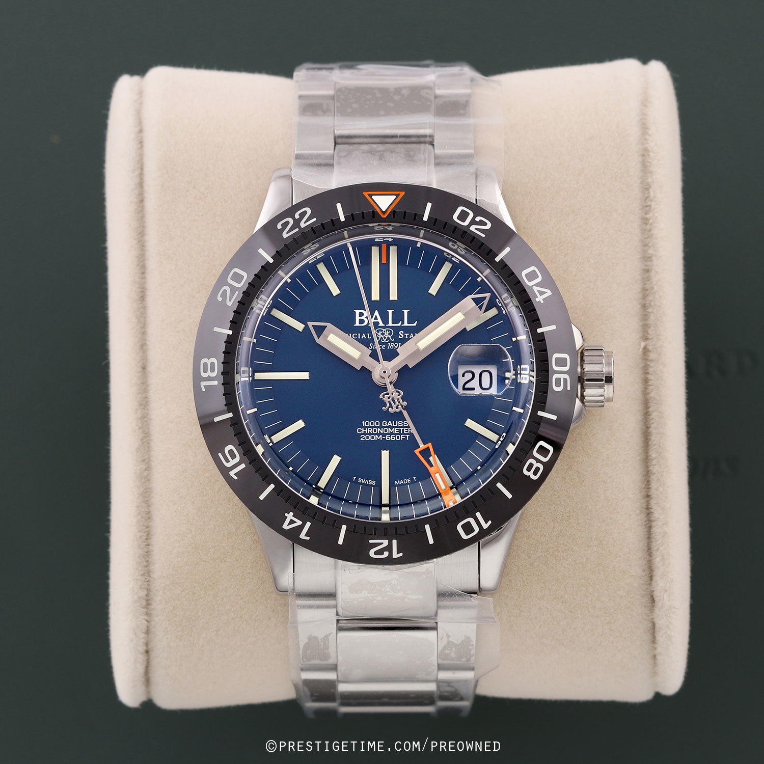 Pre-owned Ball Watch Engineer III Outlier GMT 40mm DG9002B-S1C-BE