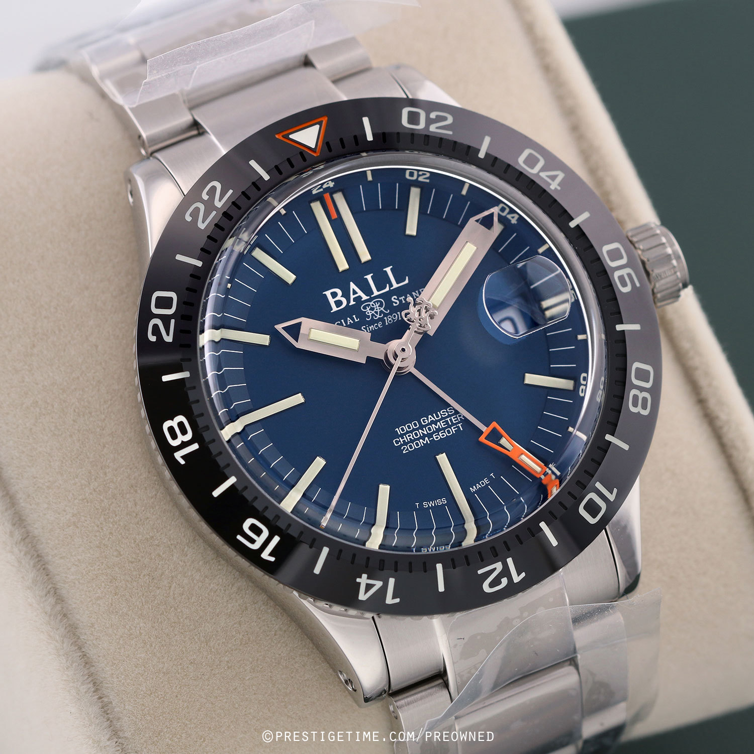 Pre-owned Ball Watch Engineer III Outlier GMT 40mm DG9002B-S1C-BE