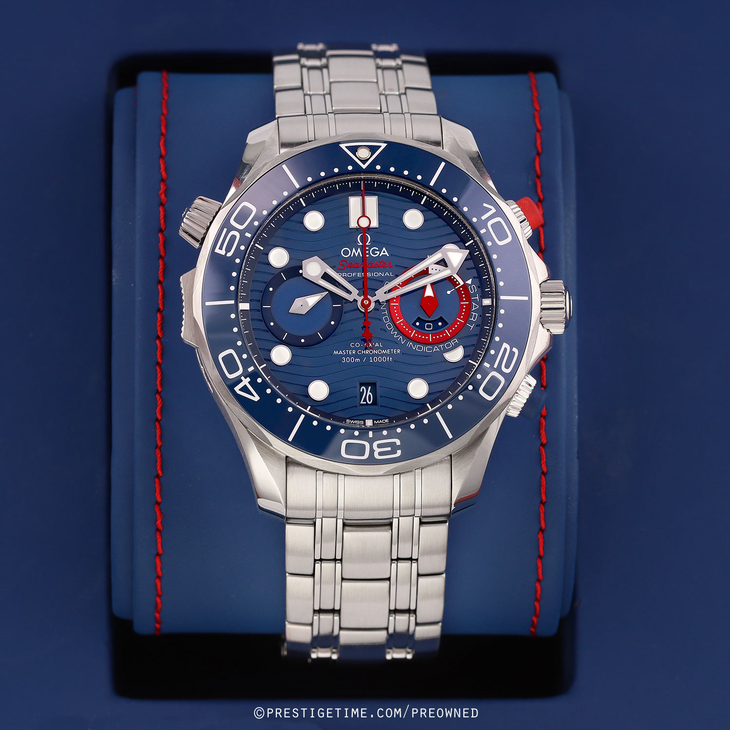 Pre-owned Omega AMERICA’S CUP Seamaster 300m Chronograph 44mm 210.30.44 ...