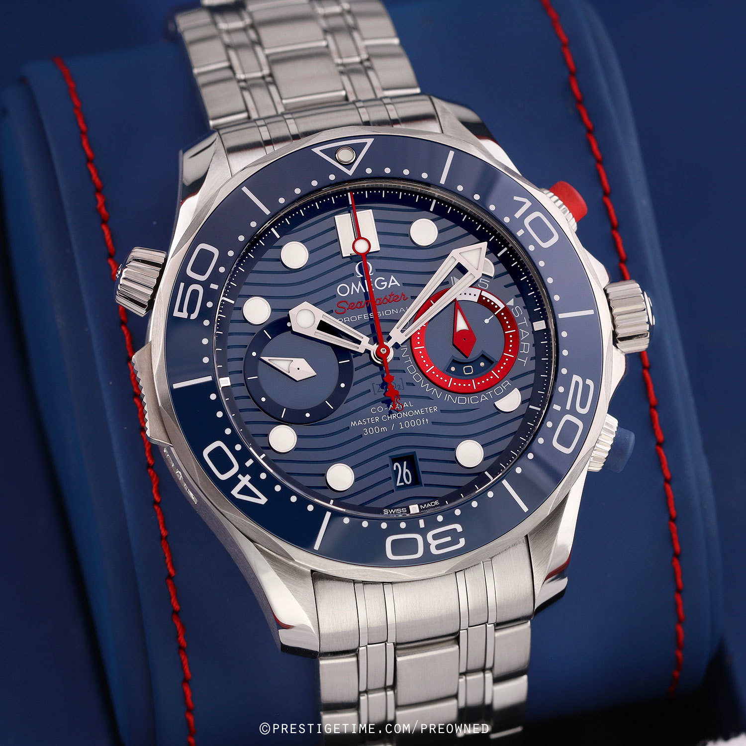 Pre-owned Omega AMERICA’S CUP Seamaster 300m Chronograph 44mm 210.30.44 ...