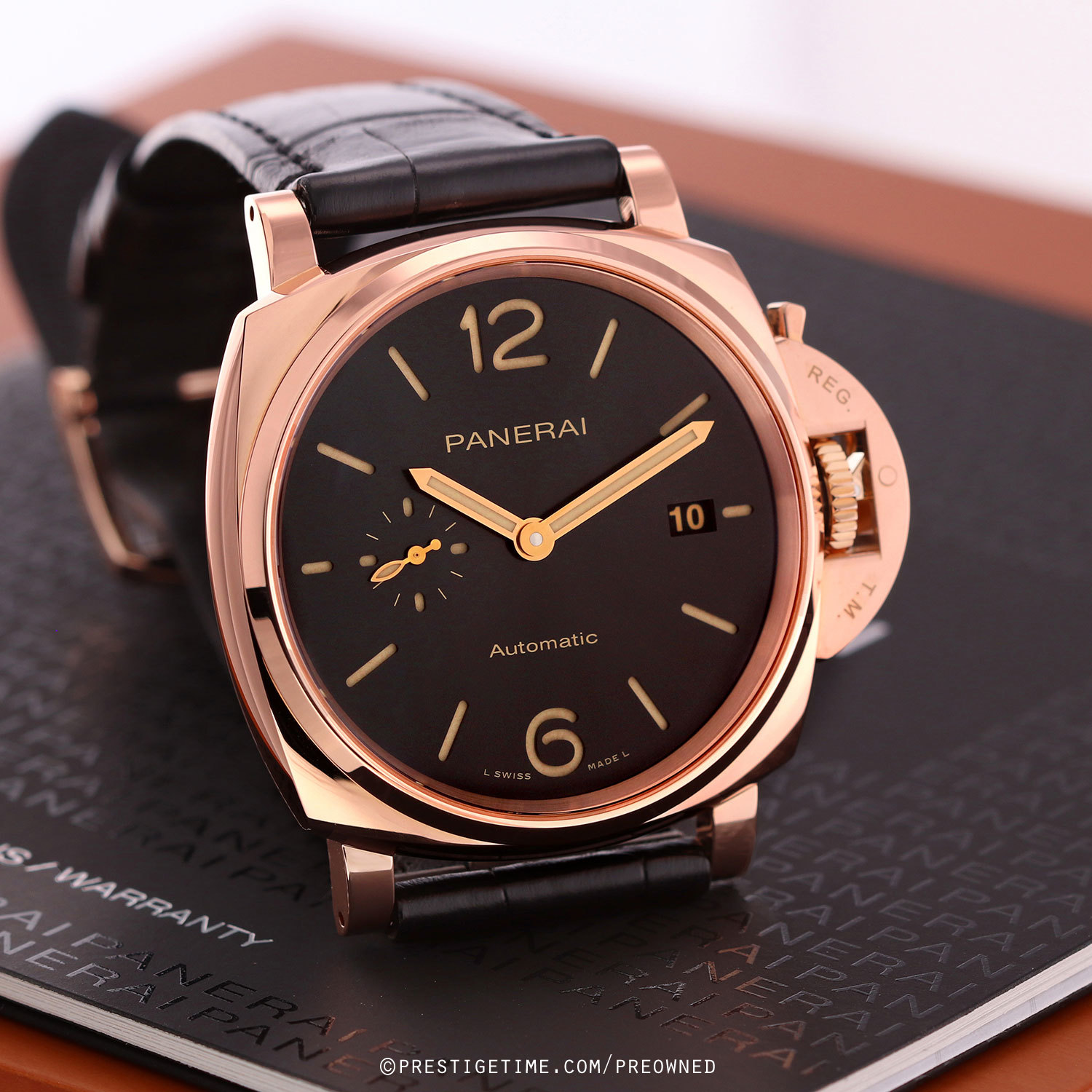 Pre-owned Panerai Luminor Due Automatic Goldtech 42mm pam01041
