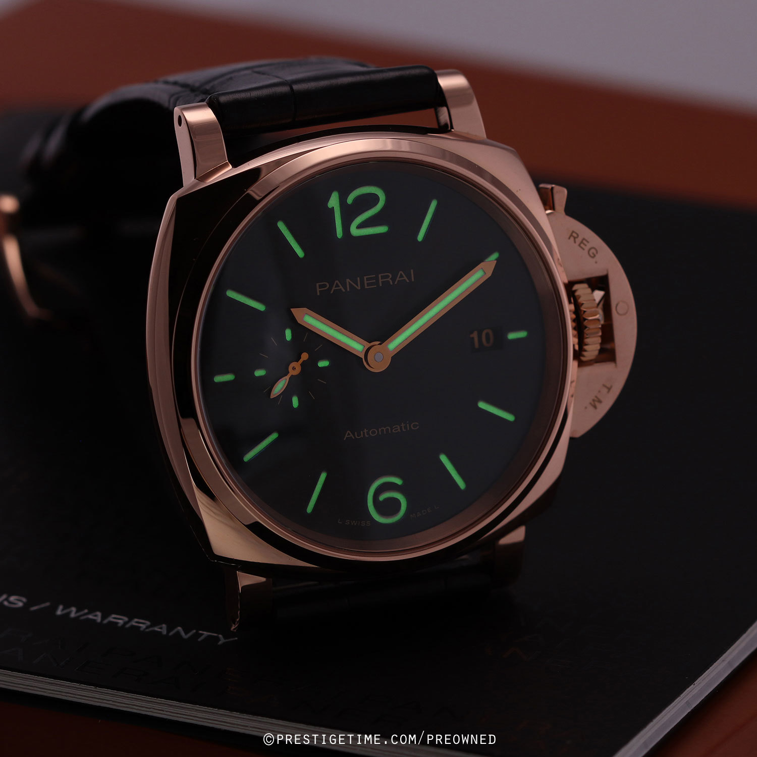 Pre-owned Panerai Luminor Due Automatic Goldtech 42mm pam01041