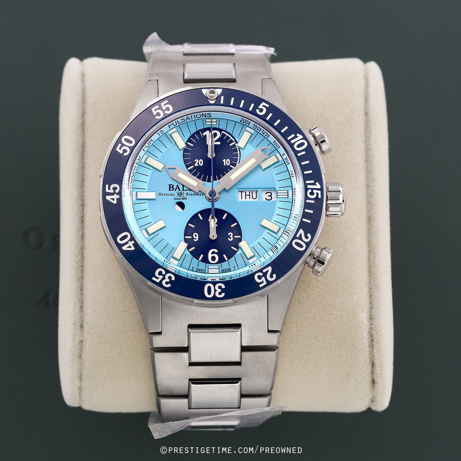 Pre-owned Ball Watch Roadmaster Rescue Chronograph 41mm DC3030C-S3-IBEBE