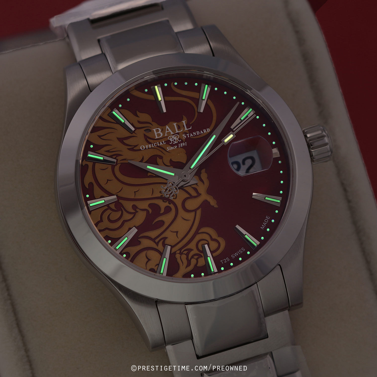 Pre-owned Ball Watch Year of The Dragon Engineer III Marvelight 40mm ...