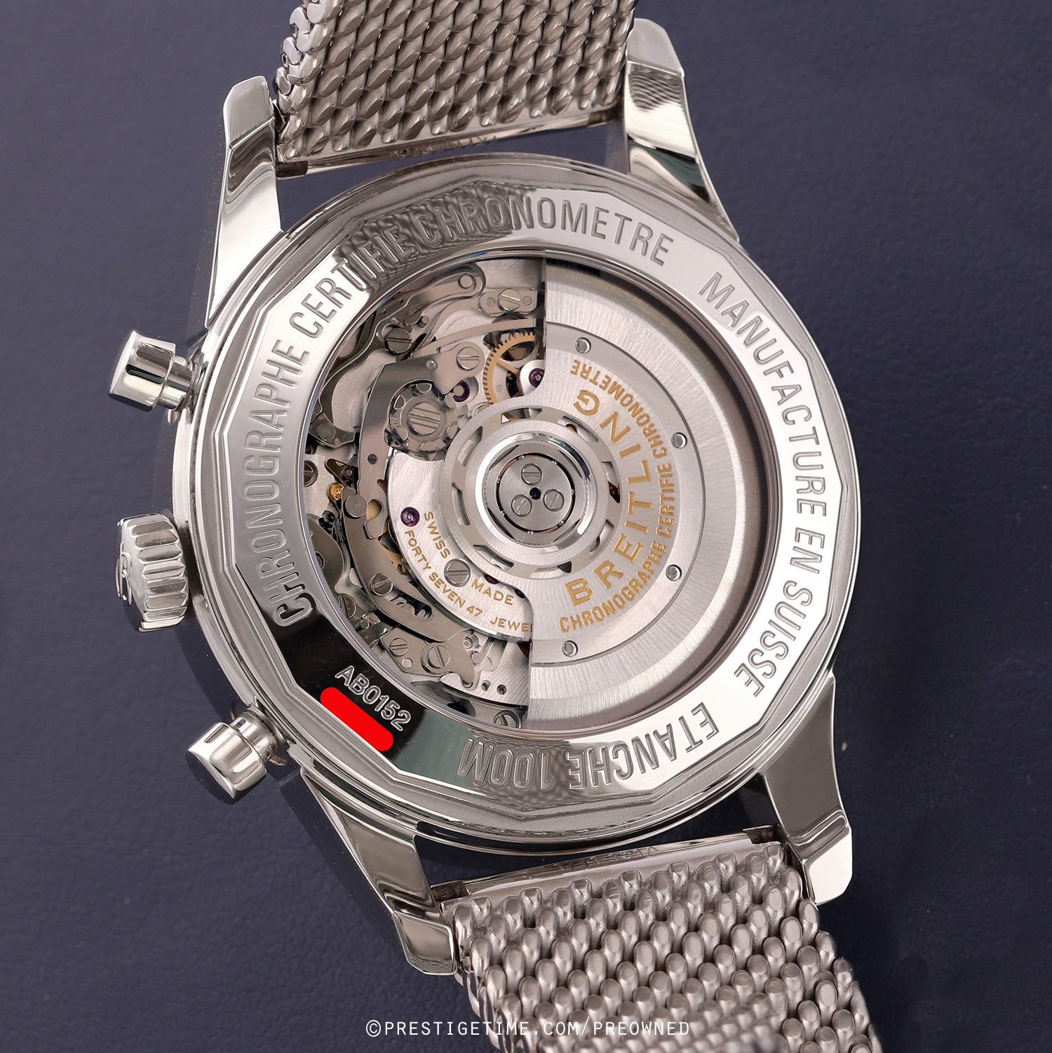 Pre-owned Breitling FACTORY SERVICED Transocean Chronograph 43mm ...