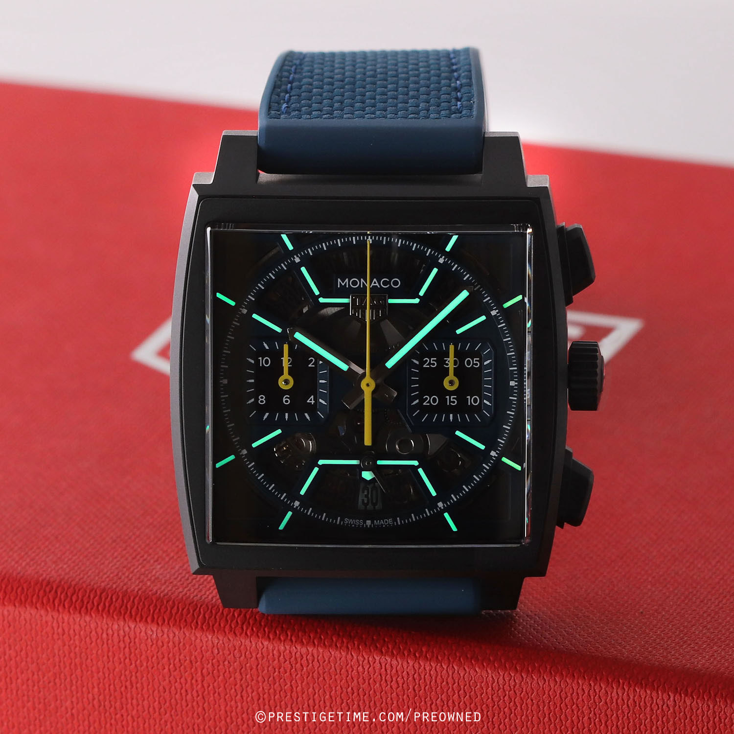 Pre-owned Tag Heuer Monaco Chronograph CBL2188.FT6261