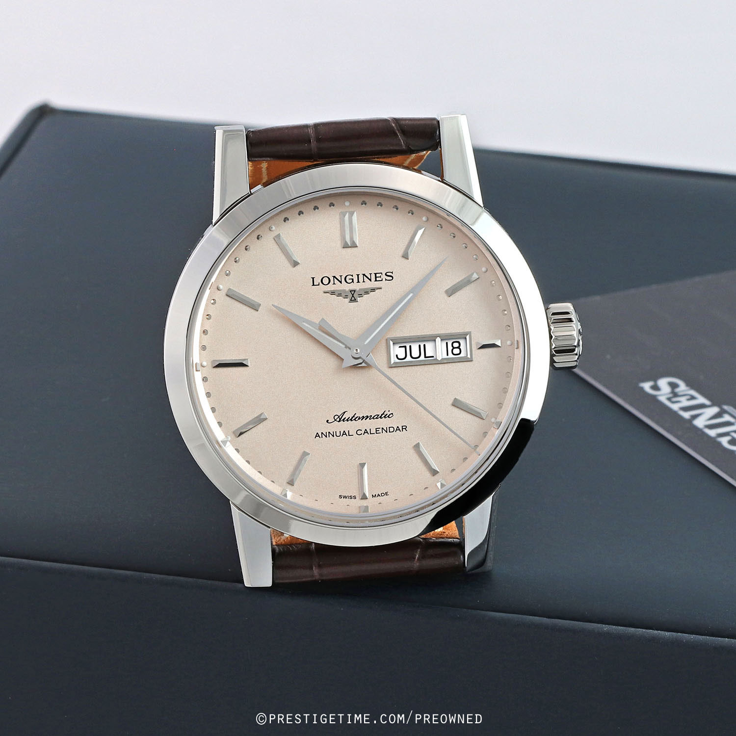 Pre-owned Longines The Longines Classic 1832 Day Date 40mm L4.827.4.92.2