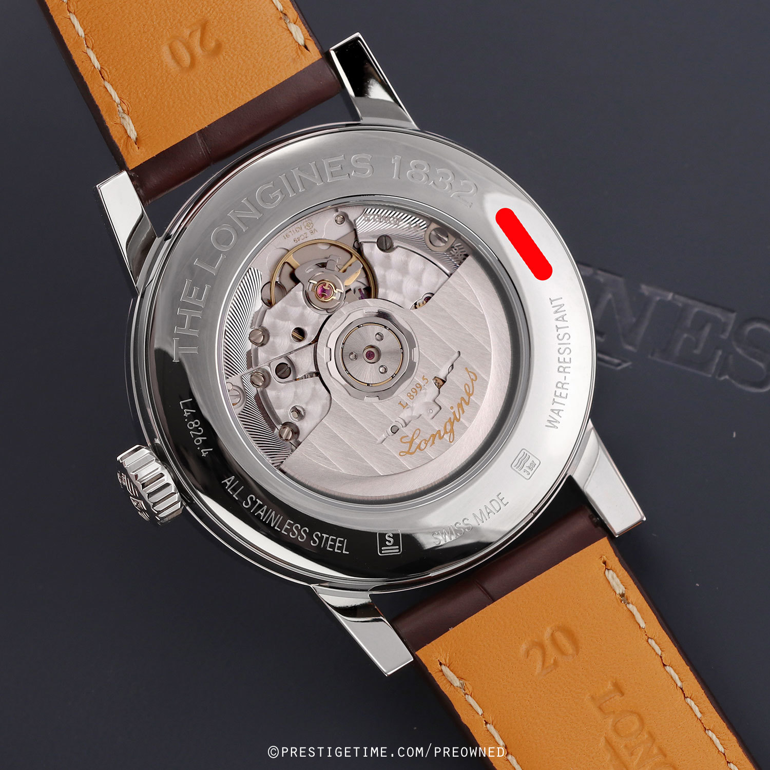 Pre-owned Longines The Longines Classic 1832 Moonphase 40mm L4.826.4.92.2