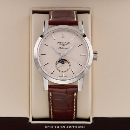 Pre-owned Longines The Longines Classic 1832 Moonphase 40mm L4.826.4.92.2
