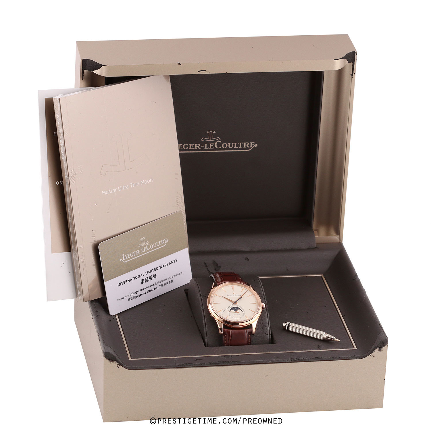 Pre-owned Jaeger LeCoultre Master Ultra Thin Moon 39mm 1362510