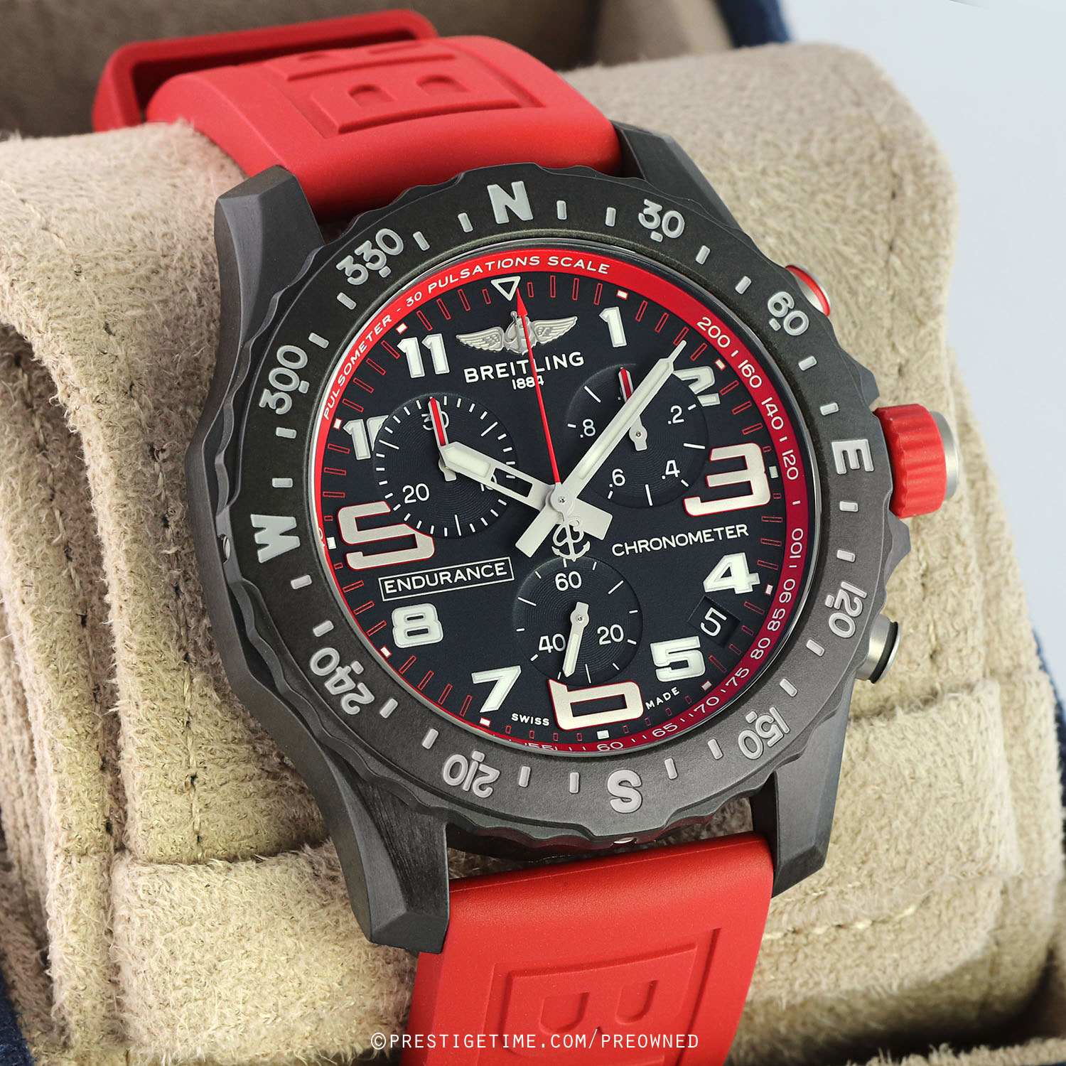 Pre-owned Breitling Endurance Pro Quartz RED 44mm x82310d91b1s1