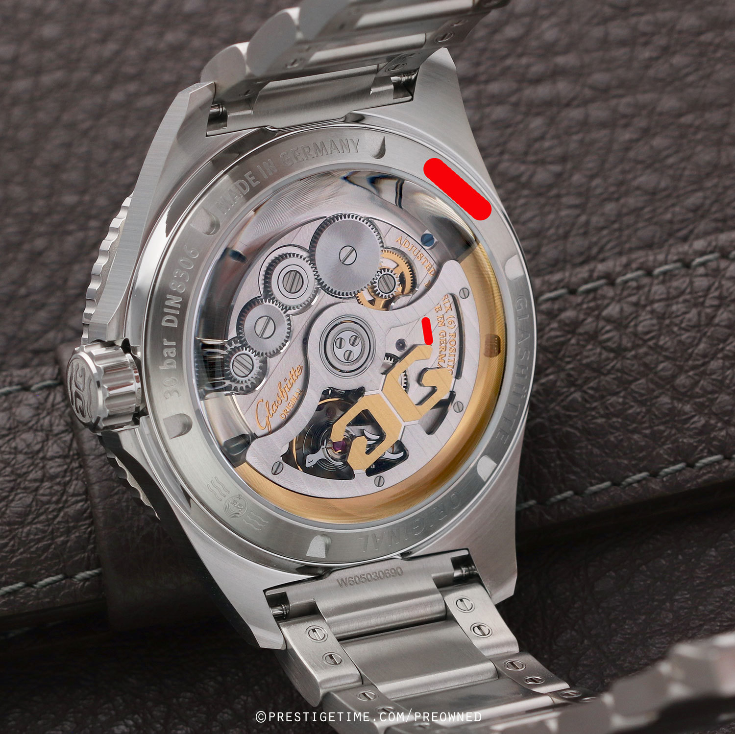 Pre-owned Glashutte Original SeaQ Panorama Date 43.2mm 1-36-13-02-81-70