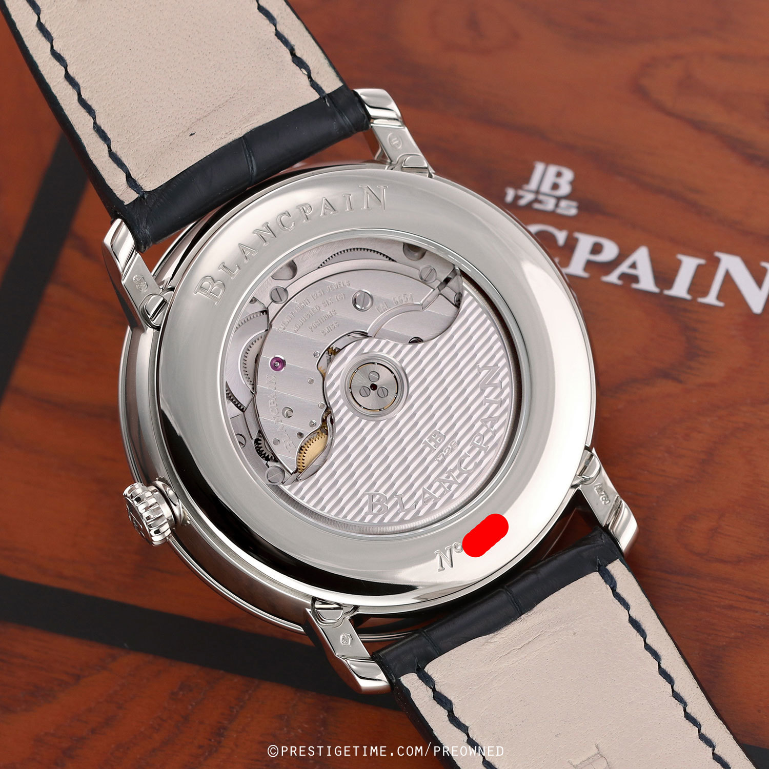 Pre-owned Blancpain Villeret Complete Calendar & Moonphase 40mm 6654 ...